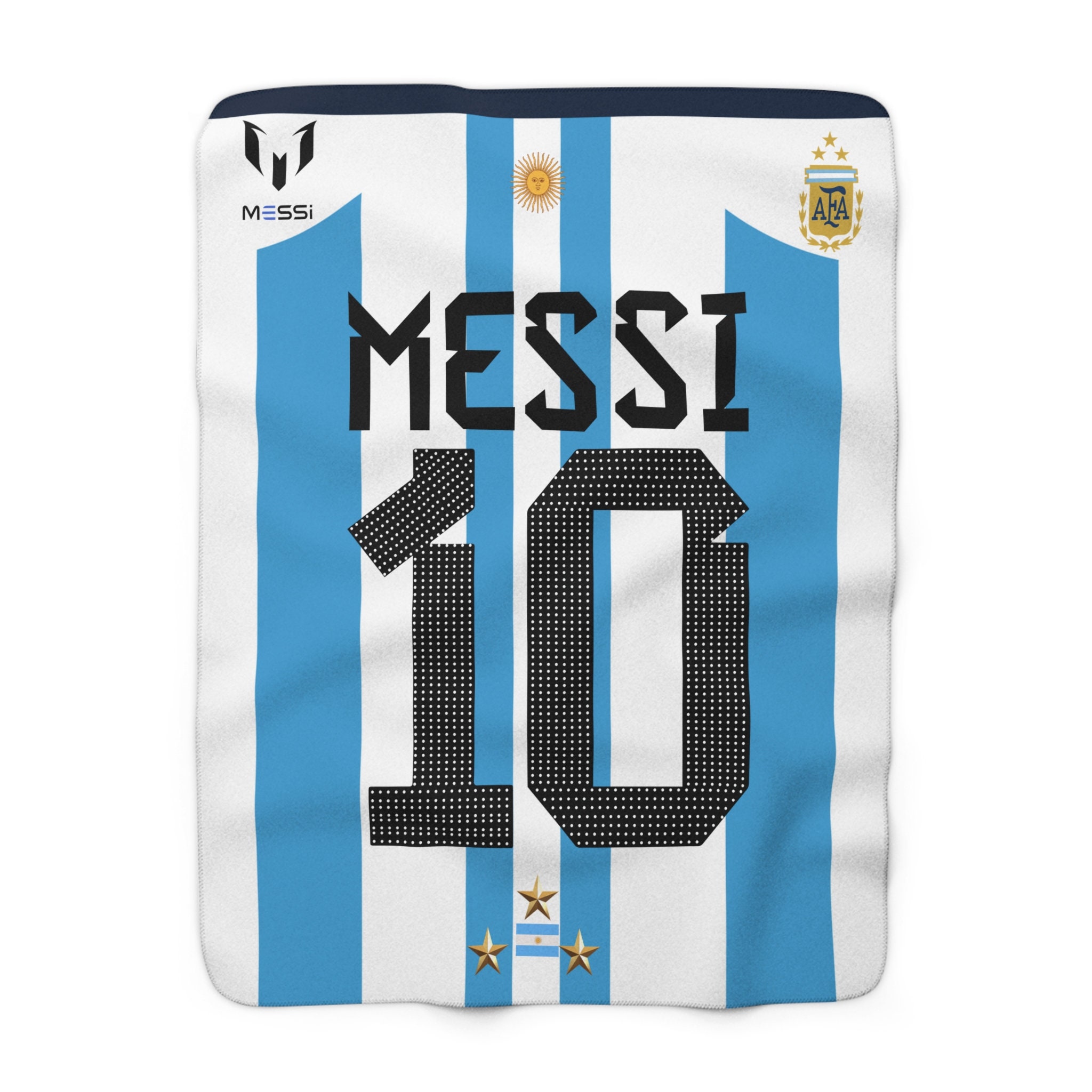Messi 10 Sherpa Fleece Blanket, Argentina Soccer Football Jersey Messi ...