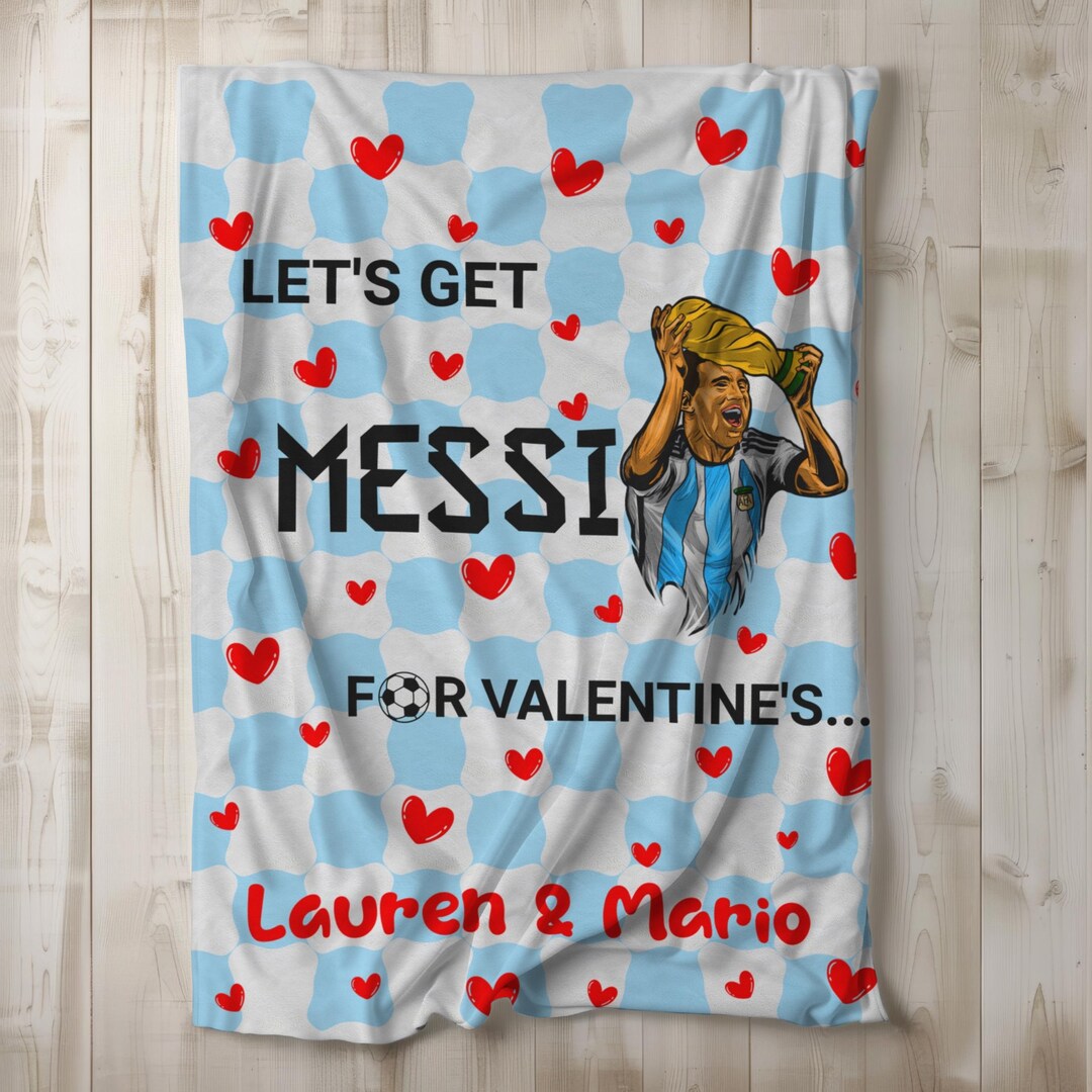Messi Velveteen Plush Blanket, Messi Fans Argentina Soccer Football ...