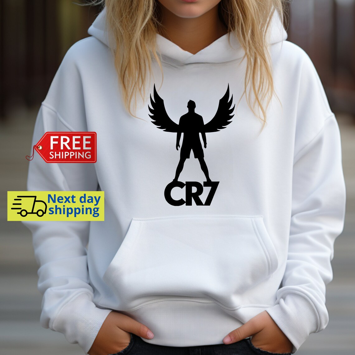Cristiano Ronaldo CR7 T-shirt Unisex Adult Hoodie With Front and Back ...