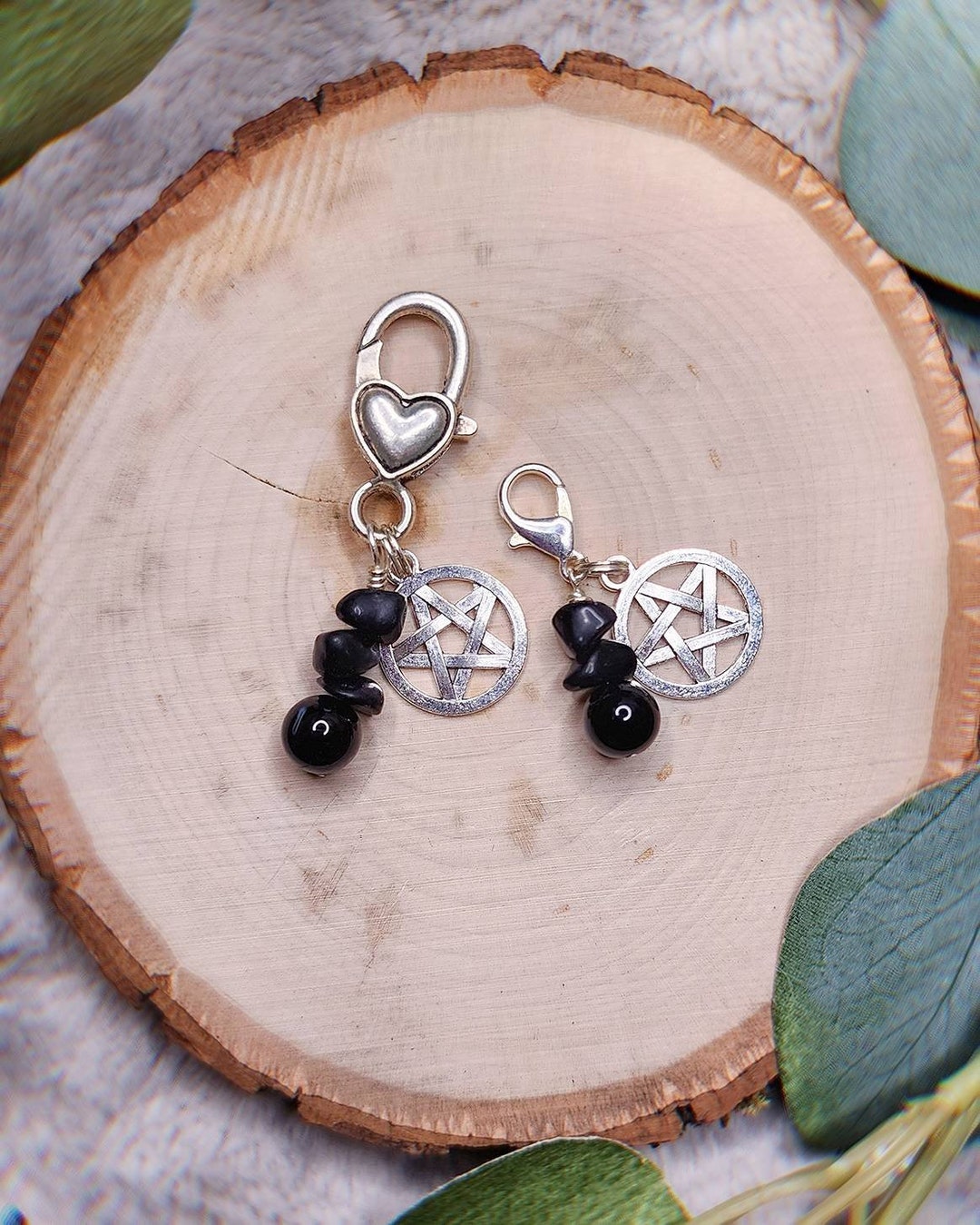 Protection Charm Crystal Pet Accessory Pentacle Wire Wrapped Healing ...