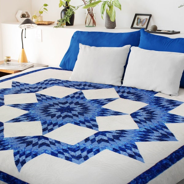 Broken Lone Star Quilt Pattern - Etsy