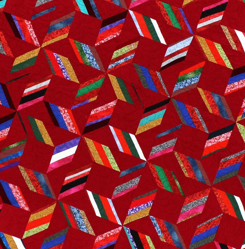 Patchwork Multi Color Scrap Crazy FINISHED QUILT Very Nice - Etsy