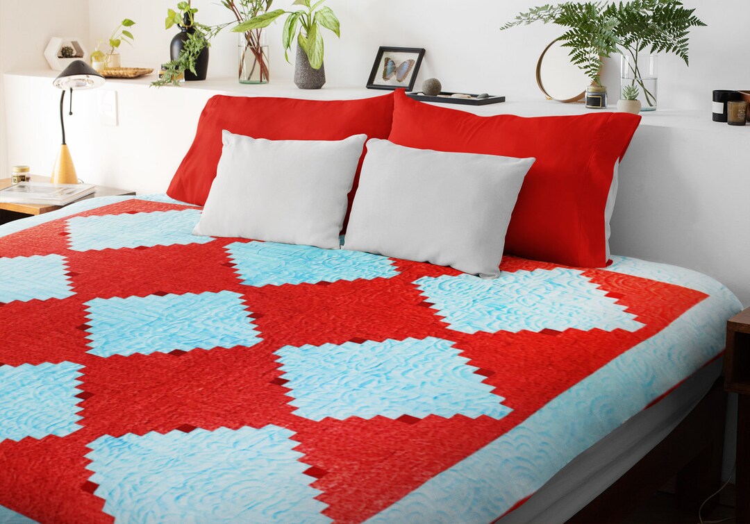 Patchwork Log Cabin Sunshine and Shadows FINISHED QUILT - Etsy