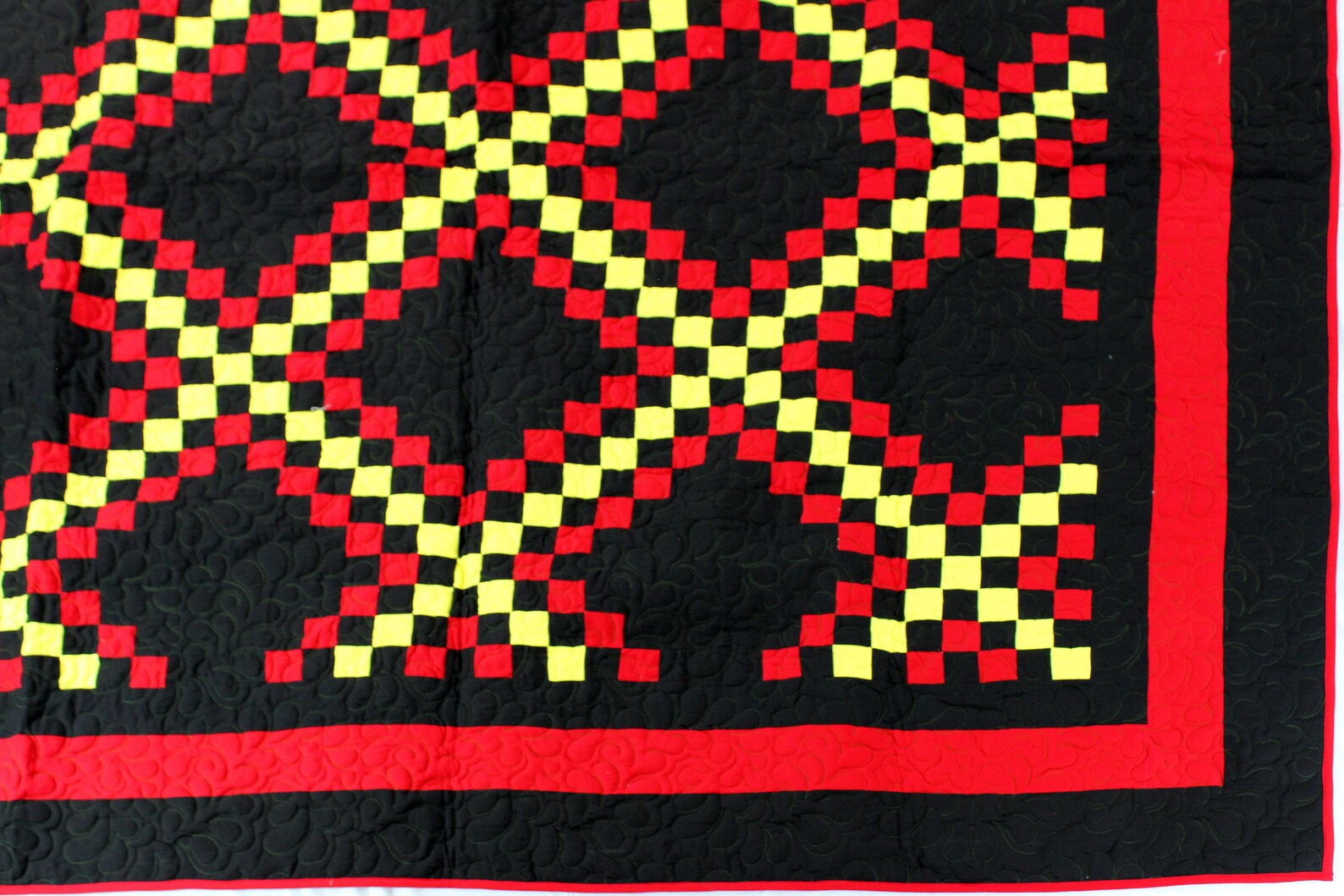 Amish Styled Triple Irish Chain FINISHED QUILT Queen Size W/ - Etsy