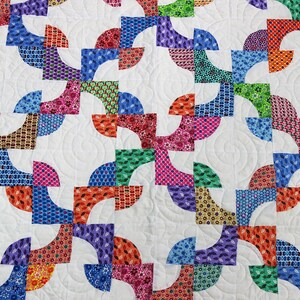 Multi-color Scrap Drunkards Path Patchwork FINISHED - Queen Sized - Etsy