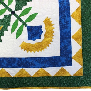 Hand Applique Cox Comb Pristine Antique Look & Feel Nice Long Arm ...