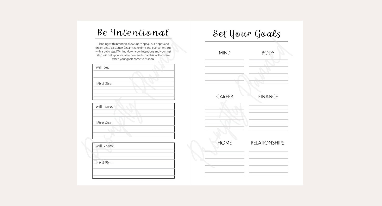 Physical Planner | Weekly Planner | Monthly Planner | Goals ...