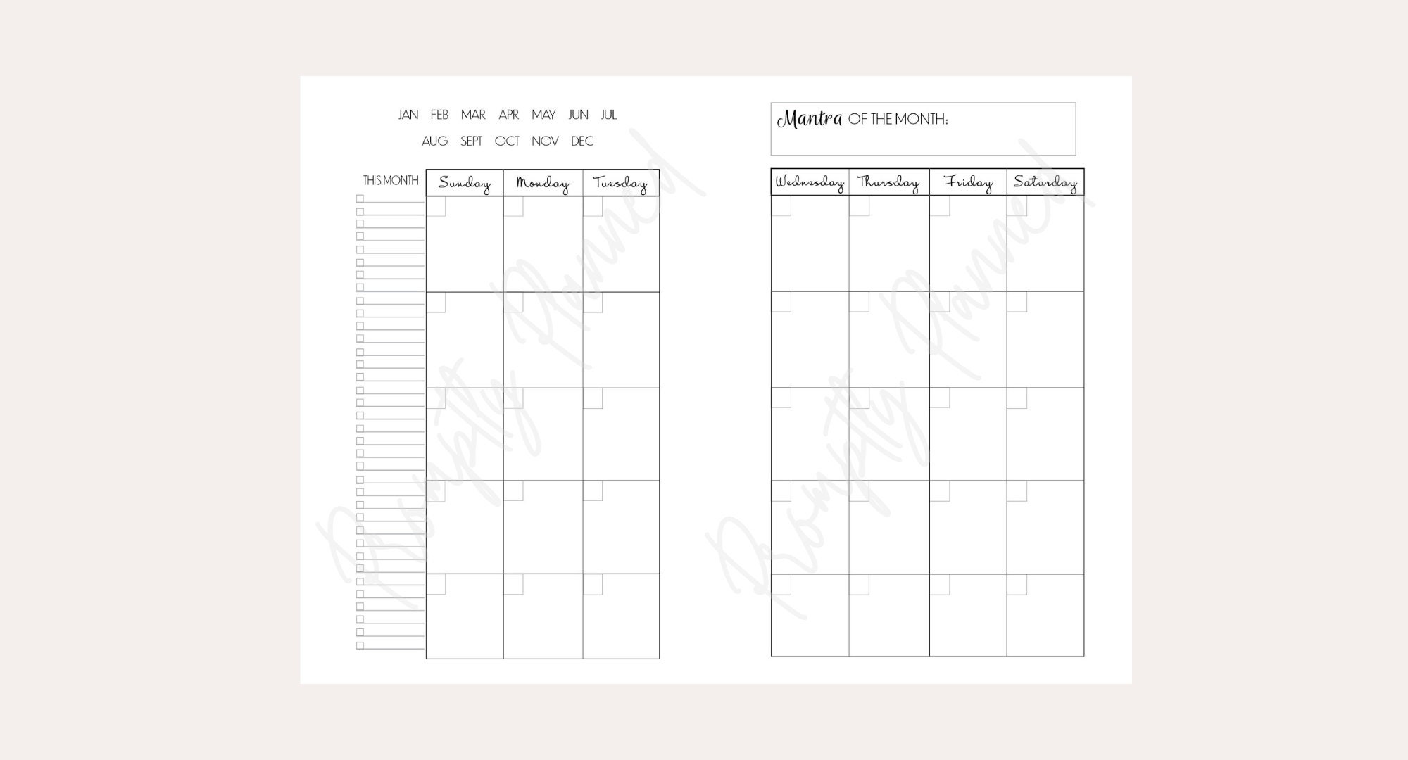 Physical Planner | Weekly Planner | Monthly Planner | Goals ...