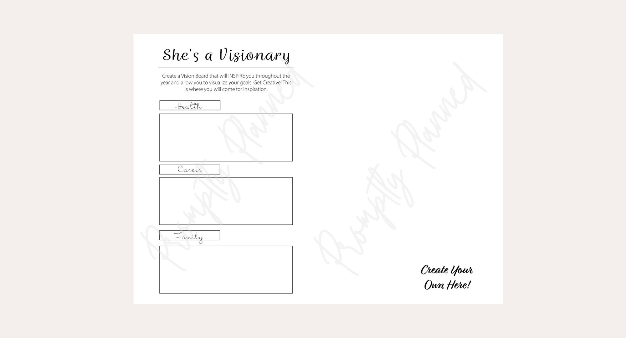 Physical Planner | Weekly Planner | Monthly Planner | Goals ...