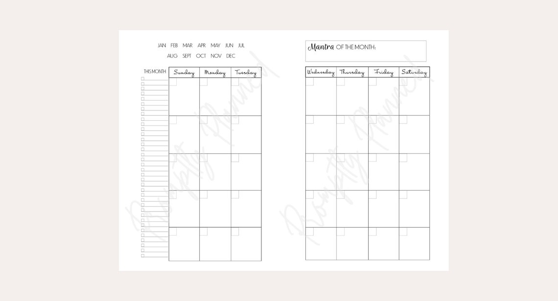 Physical Planner Weekly Planner Monthly Planner Goals Intentions Notes ...