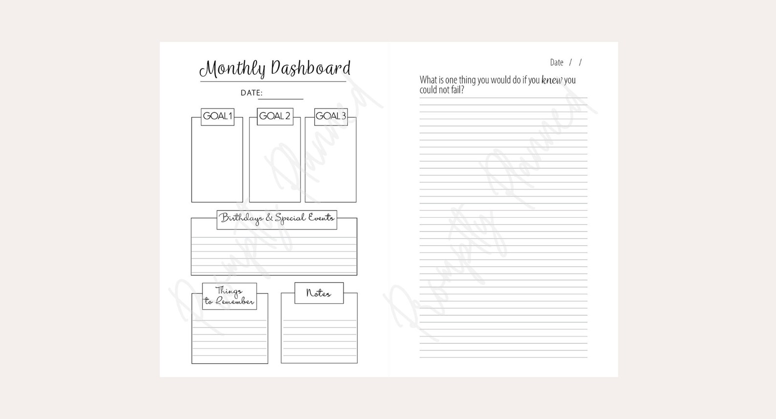Physical Planner | Weekly Planner | Monthly Planner | Goals ...