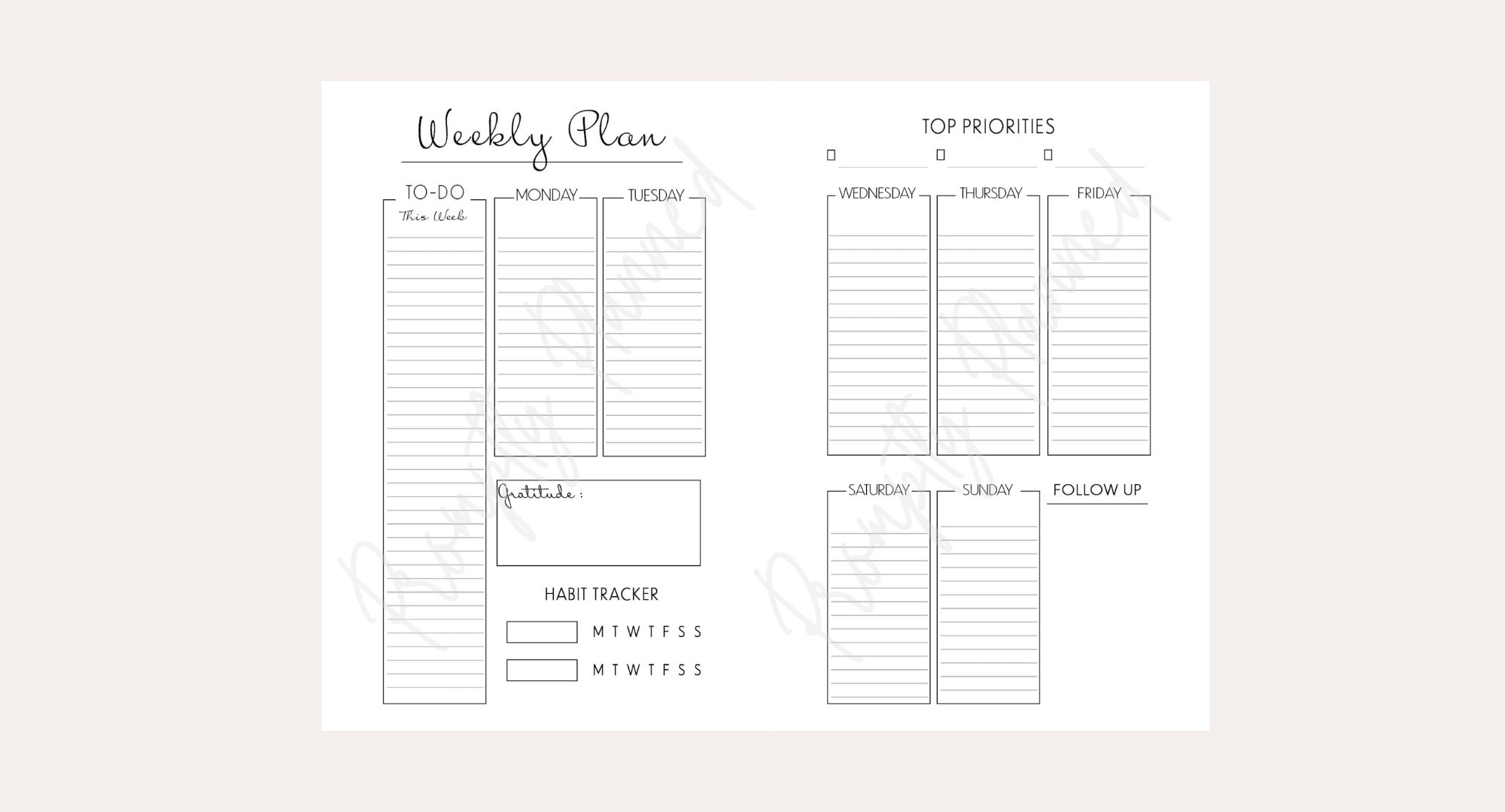 Physical Planner | Weekly Planner | Monthly Planner | Goals ...