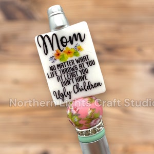 Beaded Mom Pen, Mom Pen, Fancy Mom Pen, Sarcastic Mom Pen, Rhinestone ...
