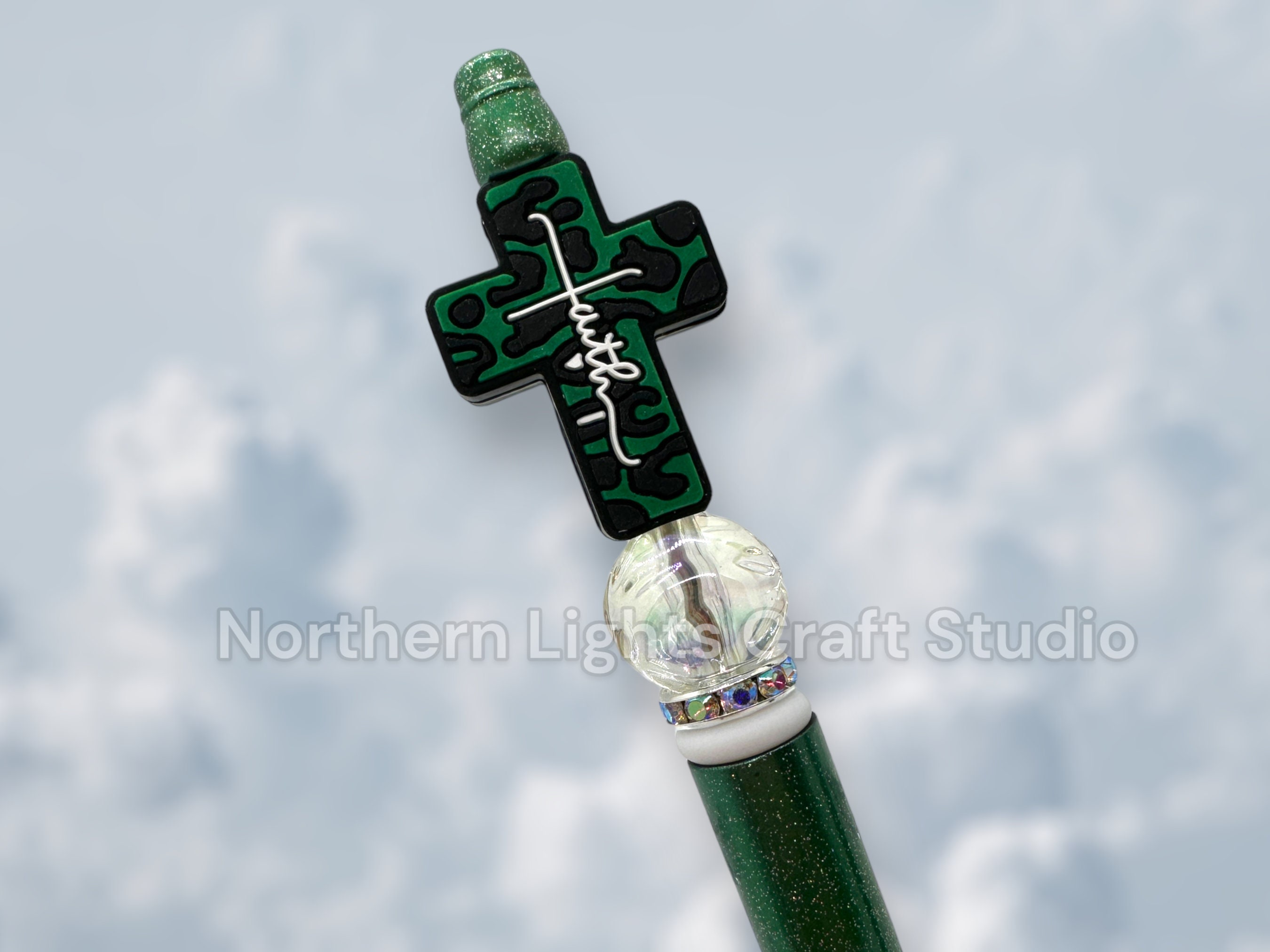 Custom Beaded Faith Pens Silicone Faith Cross Pen Beaded I - Etsy