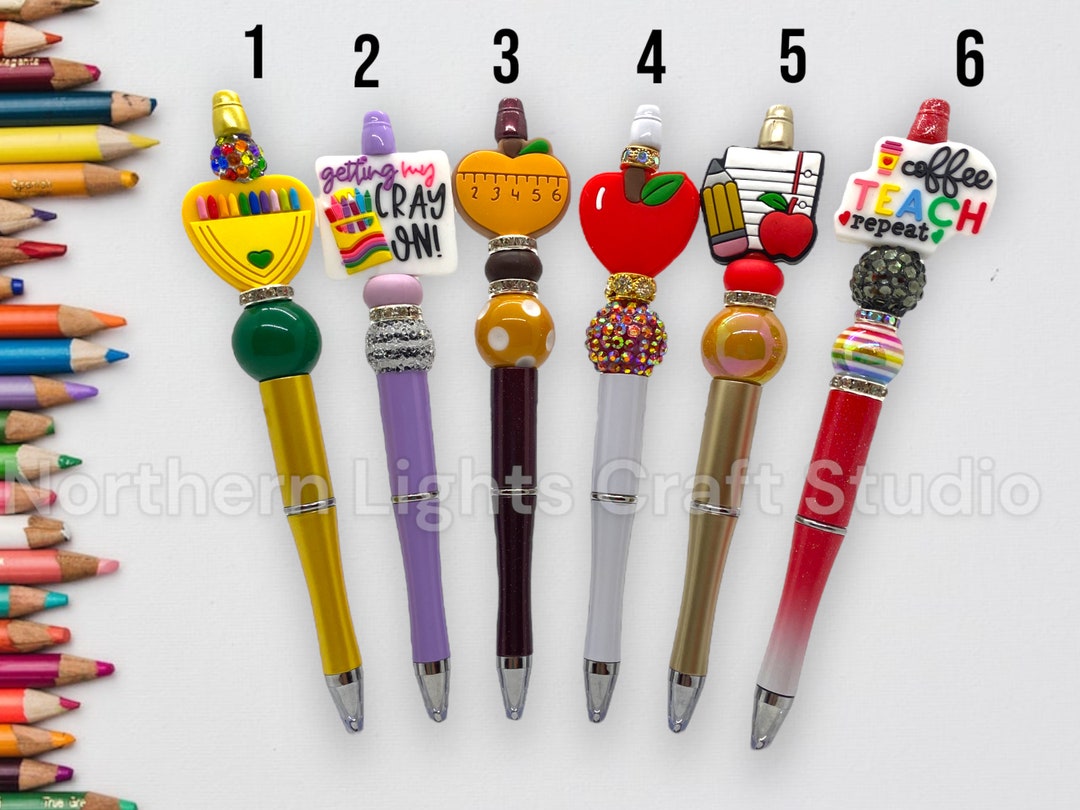 Teacher Appreciate Gift, Teacher Crayon Box Pen, Bling Pen, Best ...