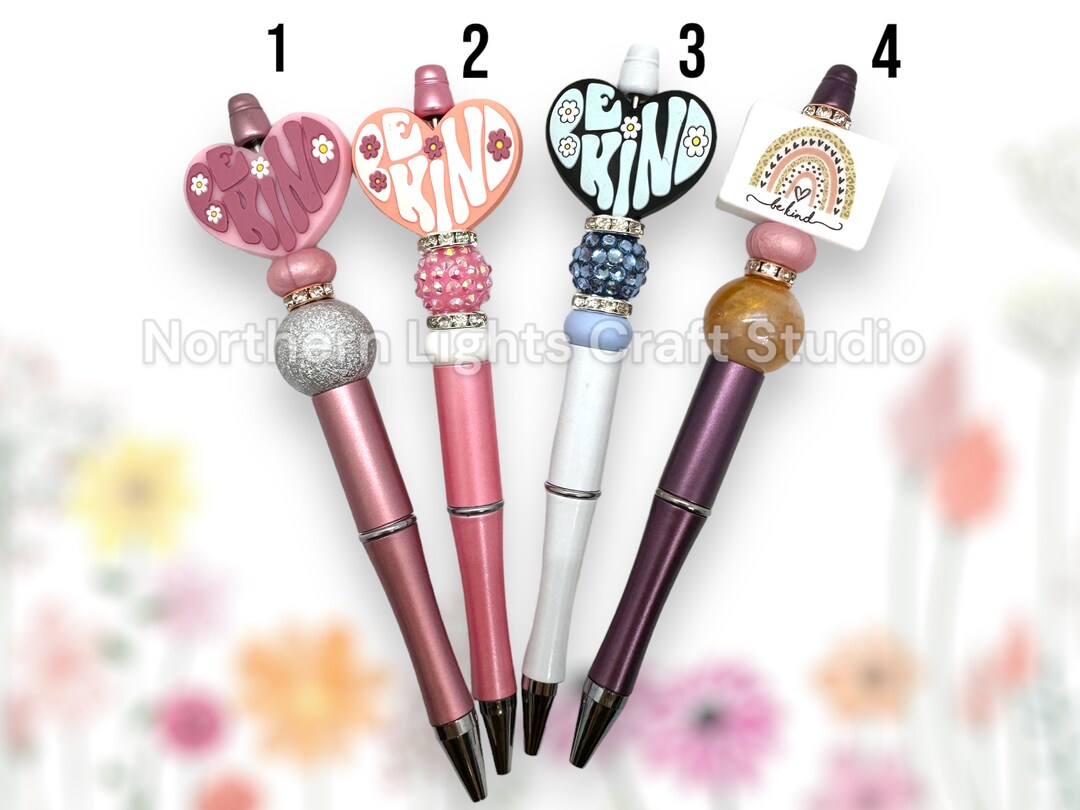 Custom Beaded Pen, Be Kind, Positive Attitude, Bling Pen, Daycare Gift ...