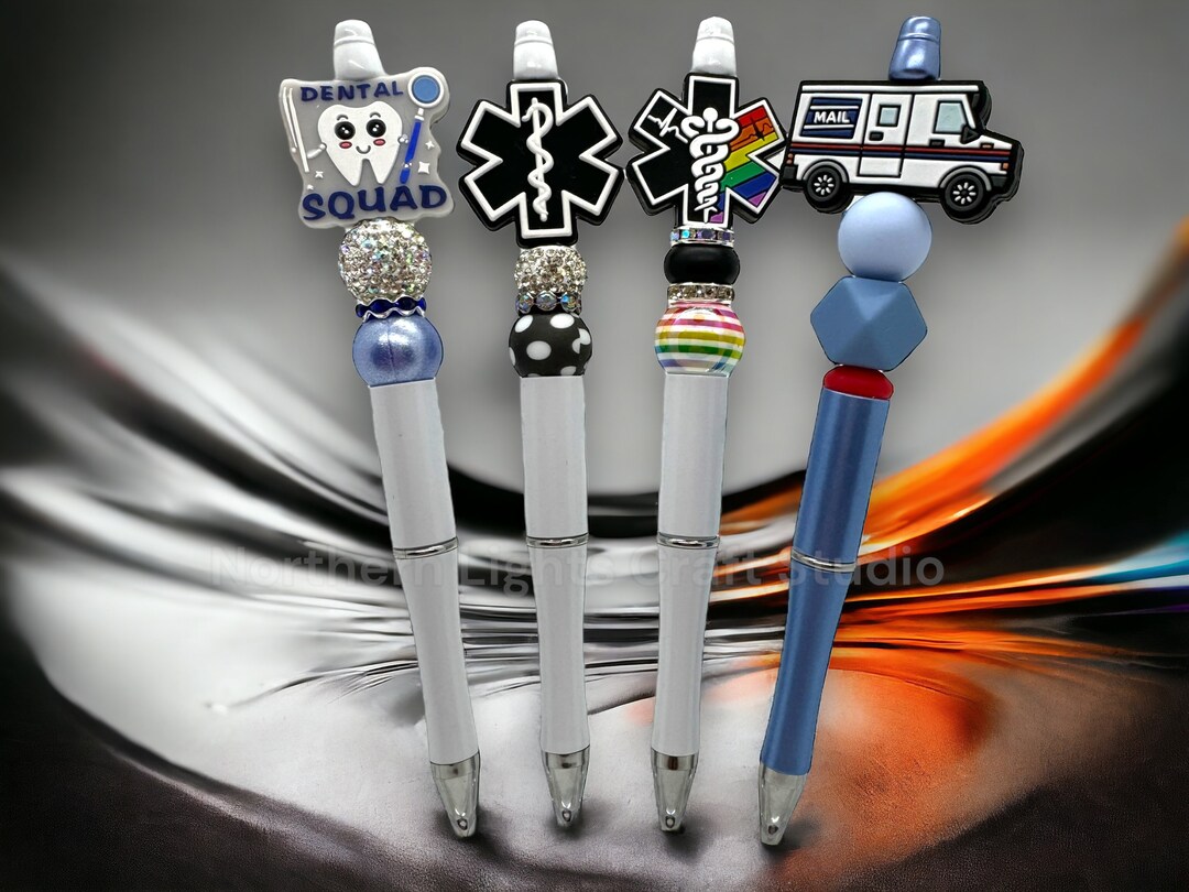 Beaded Occupation Pen, Dental Squad Pen, EMT Bead Pen, Medical Staff ...