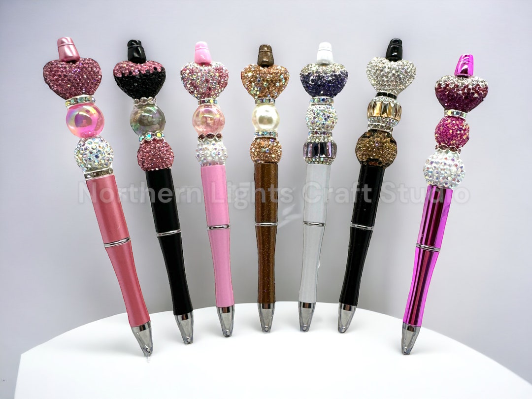Fancy Beaded Rhinestone Heart Pen, Rhinestone Pen, Bling Pen, Fancy ...