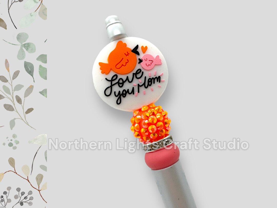 Custom Beaded Pen, I Love You Mom Pen, Fancy Mom Pen, Stocking Stuffers ...