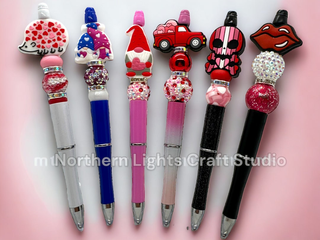 Valentine's Day Pen, Bling Pen, Bling Gnome Pen, Rhinestone Pen, Bead ...