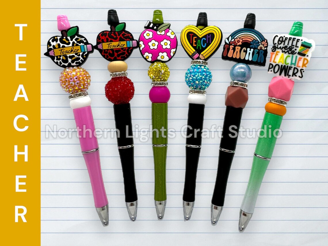 Teacher Appreciation Gift, Teacher Apple Pen, Bling Pen, Teacher Heart ...