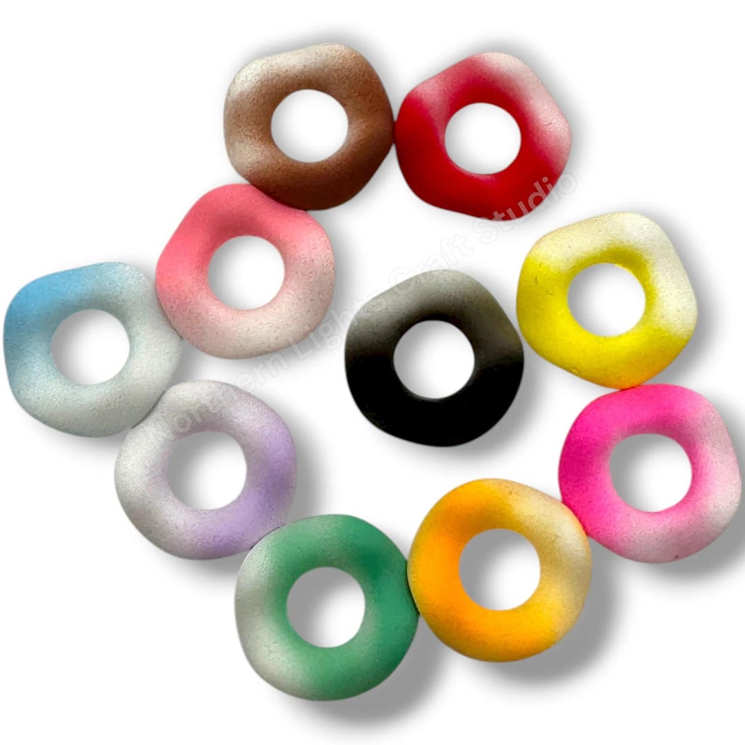 Ombre Matte Finish Wavy Spacers 15mm Mix - 50pc. - Etsy