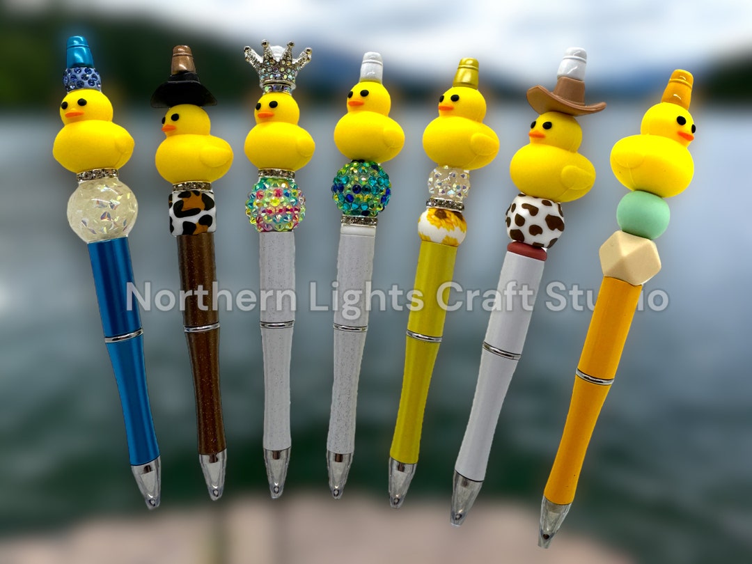 Handmade Beaded Rubber Duck Pen, Rubber Duckie Pen, Rubber Duckie ...