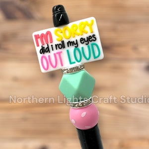 Sarcastic Beaded Pens, on My Husband's Last Nerve Pen, Roll Eyes Out ...