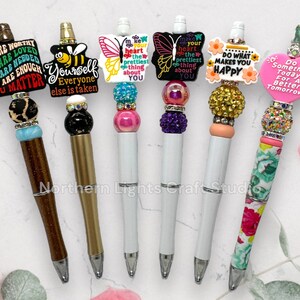 Beaded Positivity Pen, You Are Worthy You Are Loved, Be Yourself ...