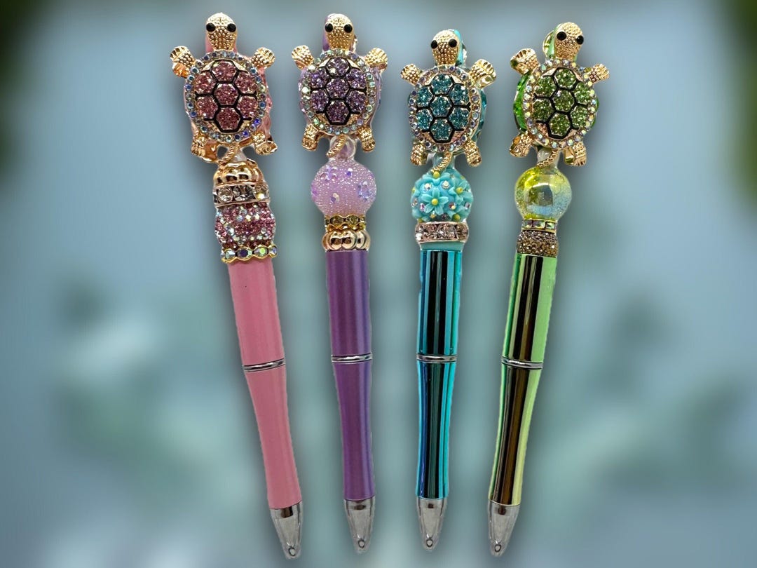Beaded Bling Turtle Pen, Mosaic Turtle Pen, Fancy Turtle Pen ...