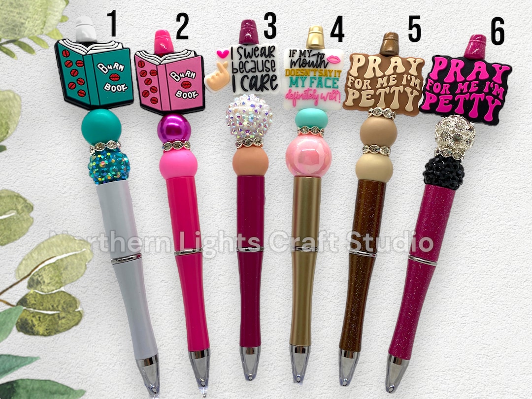 Sarcastic Pens, Bling Pens, Burn Book Gift, Beaded Sarcastic Pens ...