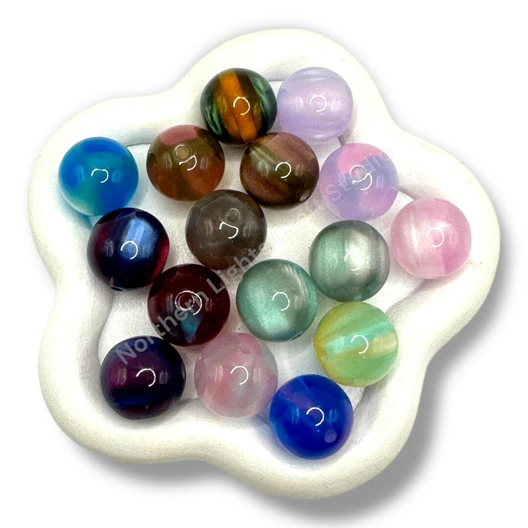 Milky Way Two Tone Marble Beads 16mm - 20pc. - Etsy