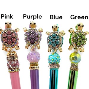 Beaded Bling Turtle Pen, Mosaic Turtle Pen, Fancy Turtle Pen ...
