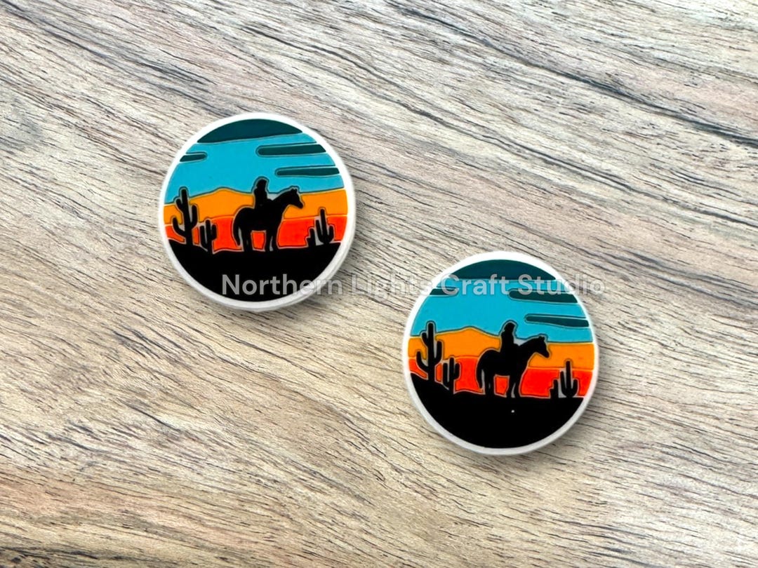 Sunset Cowboy Focal, Western Focal - Etsy