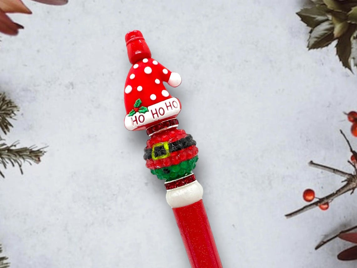 3D Focal Beaded Christmas Pens, Penguin Pen, Christmas Rubber Duck Pen ...