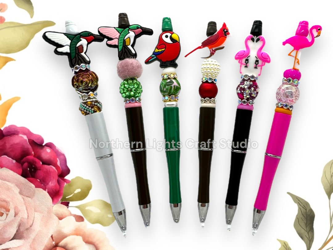 Hummingbird Beaded Pen, Custom Bird Pen, Flamingo Pen, Custom Bird Bead ...