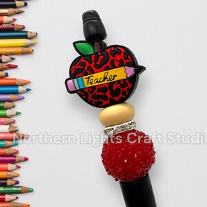 Teacher Appreciation Gift, Teacher Apple Pen, Bling Pen, Teacher Heart ...