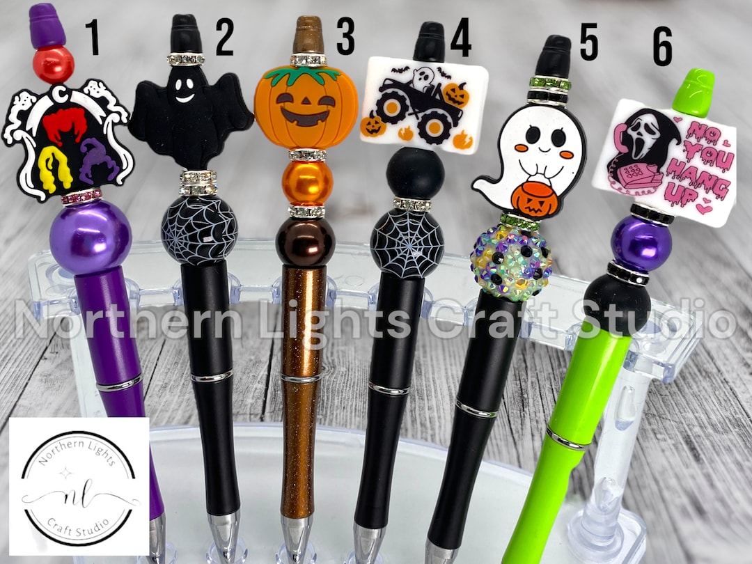 Custom Beaded Pen, Halloween Pen, Halloween Party Door Prizes, Ghost ...