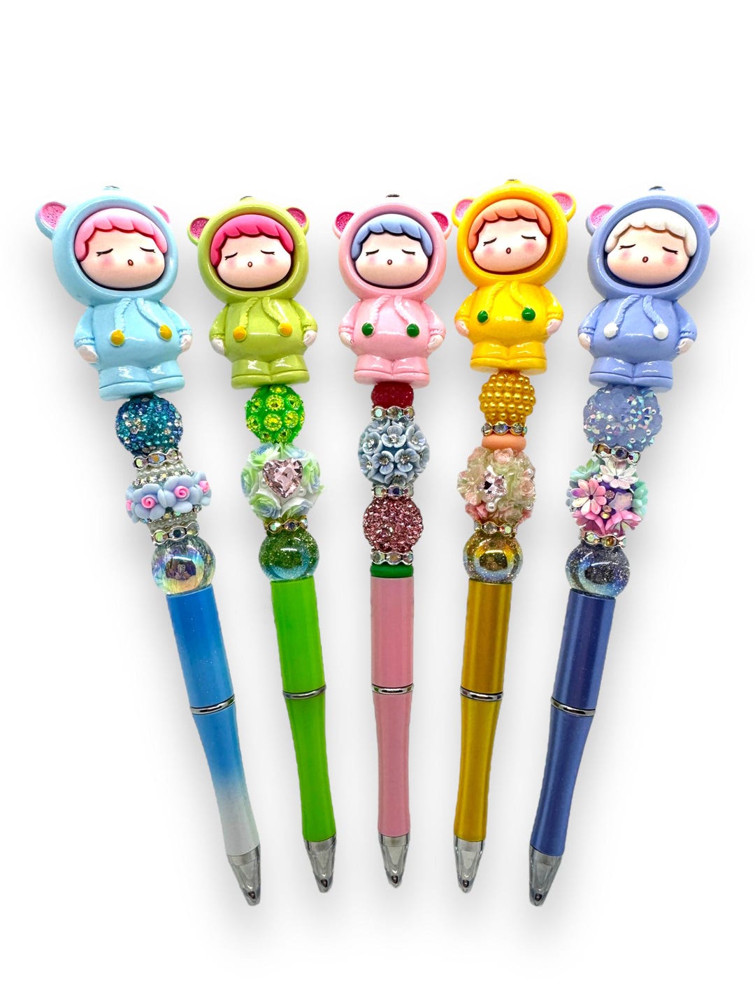 3D Figure Pens, Character Pens, Fancy Beaded Pens, Sleeping Angel ...