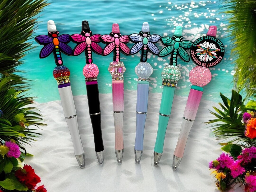Beaded Dragonfly Pen, Rhinestone Dragonfly, Bling Dragonfly, Dragonfly ...