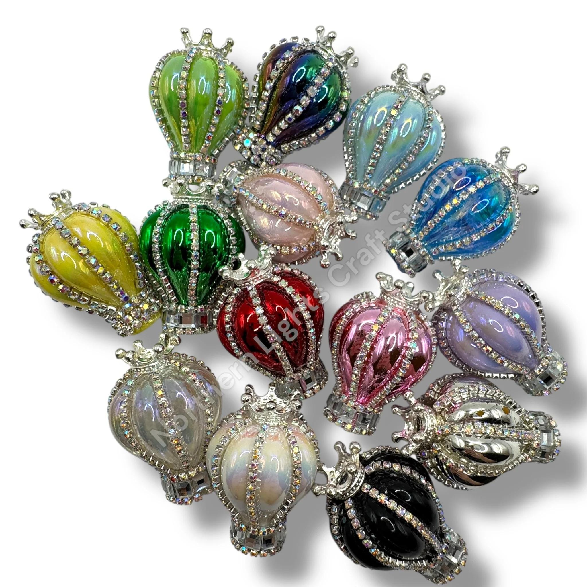 Rhinestone Bling Acrylic Balloon Beads - Etsy