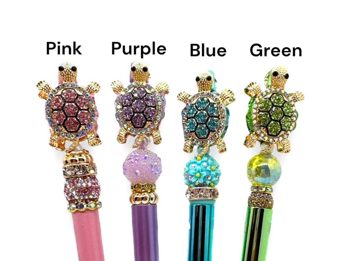 Beaded Bling Turtle Pen, Mosaic Turtle Pen, Fancy Turtle Pen ...