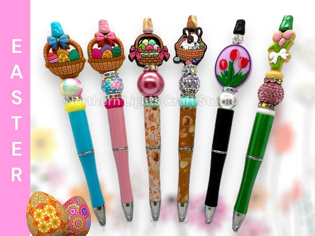 Beaded Easter Basket Pen, Spring Pen, Easter Pen, Easter Basket Stuffer ...
