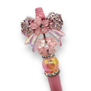 Fancy Beaded Bow Pens, Fancy Bow Pen, Sugar Bead Bow Pen, Crystal Bow ...
