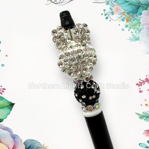 3D Cute Bunny Bead Pen, Fuzzy Bunny Pen, Beaded Bunny Pen, Glam Easter ...