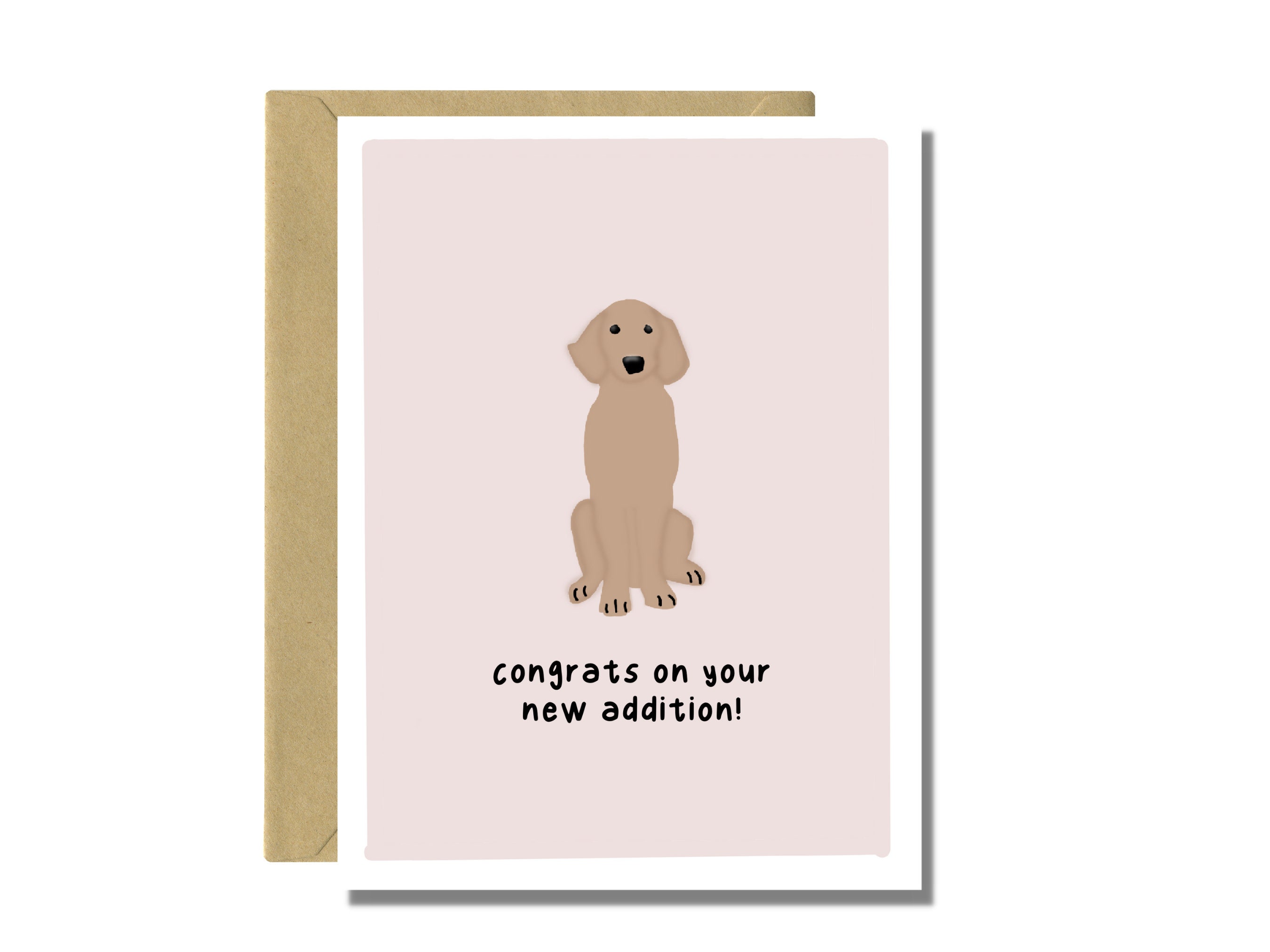 Congrats on Your New Addition Greeting Card Golden Retriever Card New ...
