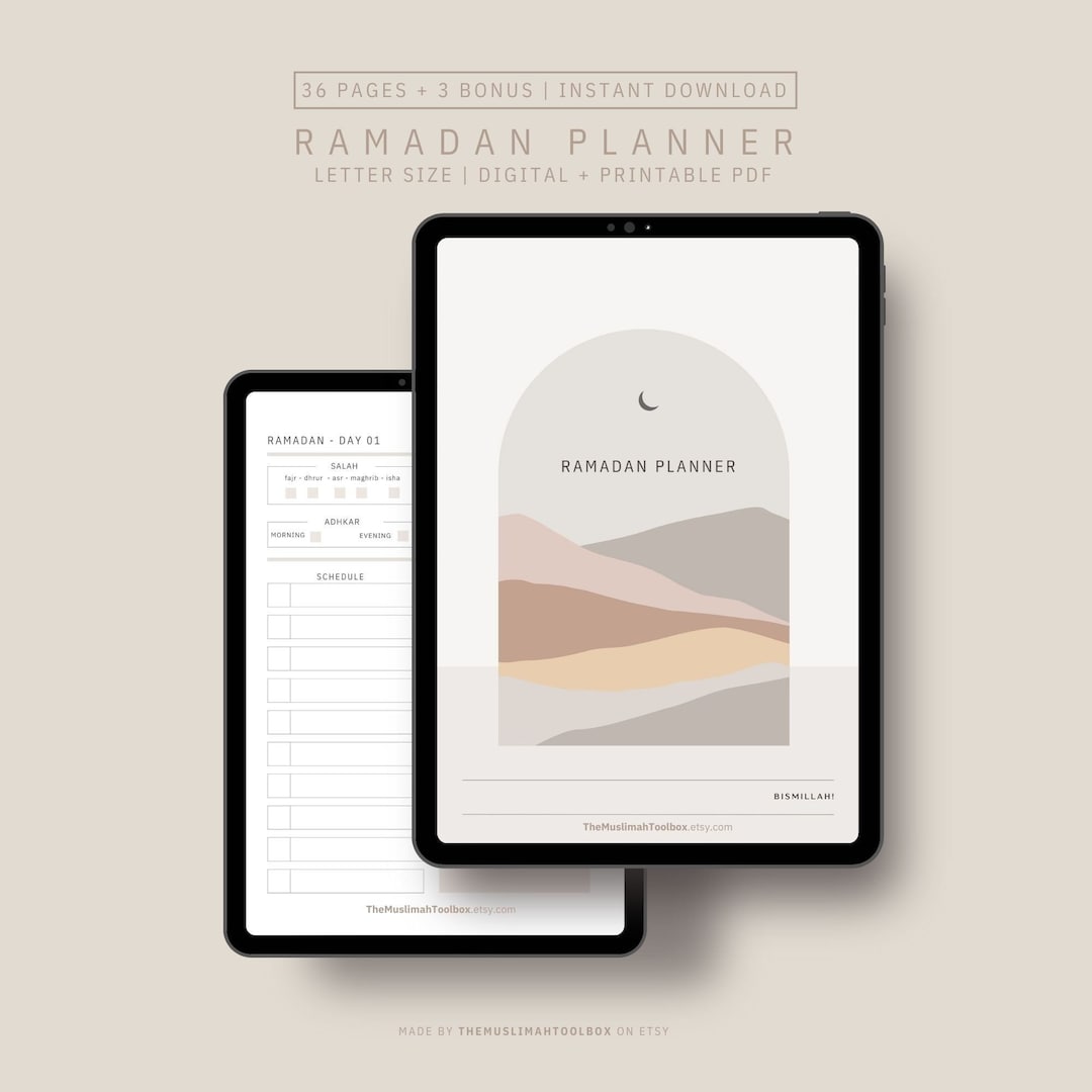 RAMADAN PLANNER | Digital & Printable Planner| Islam Focused | MINIMAL ...