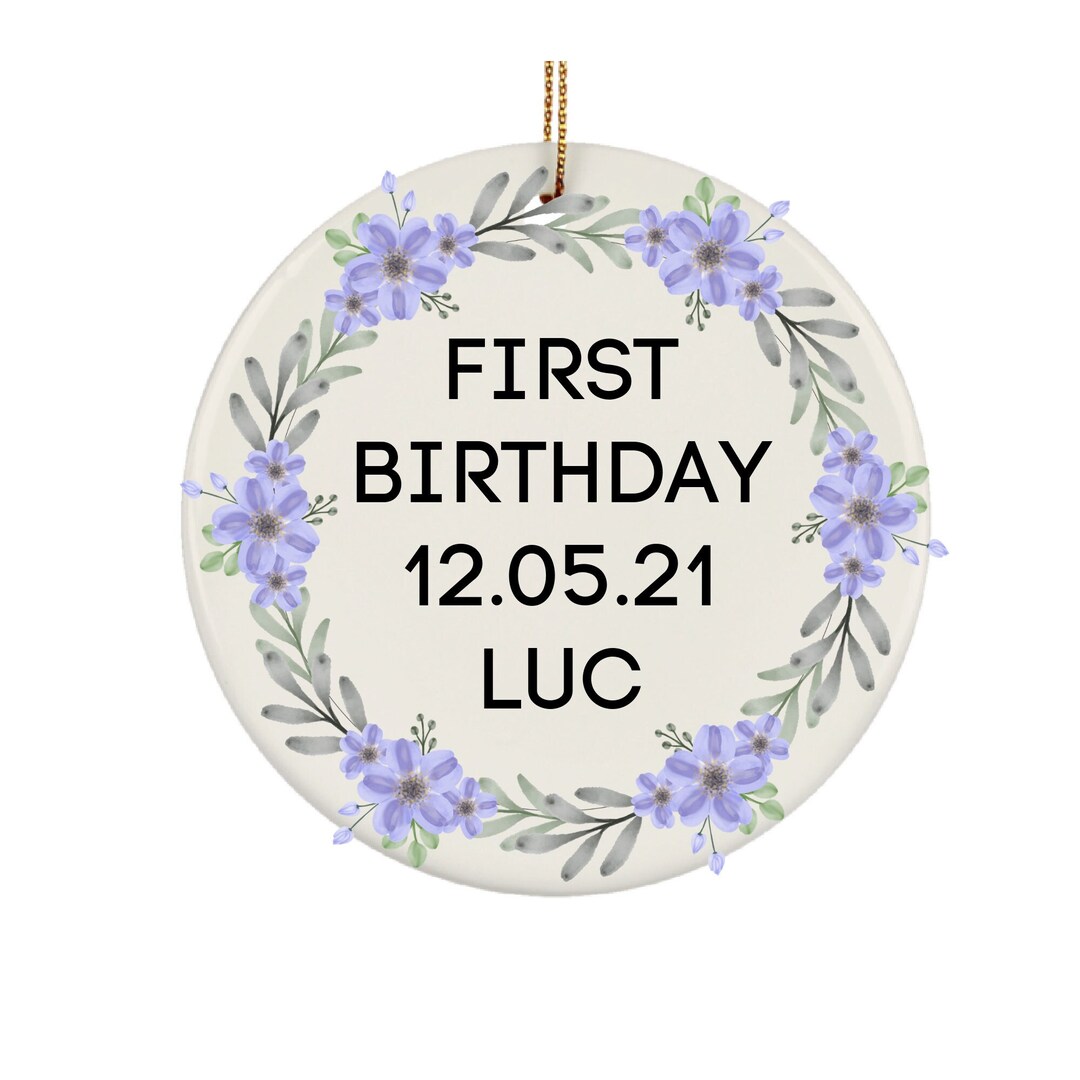 First birthday Ornament, Personalized first birthday ornament, First ...