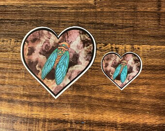 4 Piece Cicada Sticker Set Life-sized Cicada Stickers Cicada - Etsy