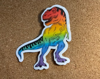 T-rex Sticker Blue - Etsy
